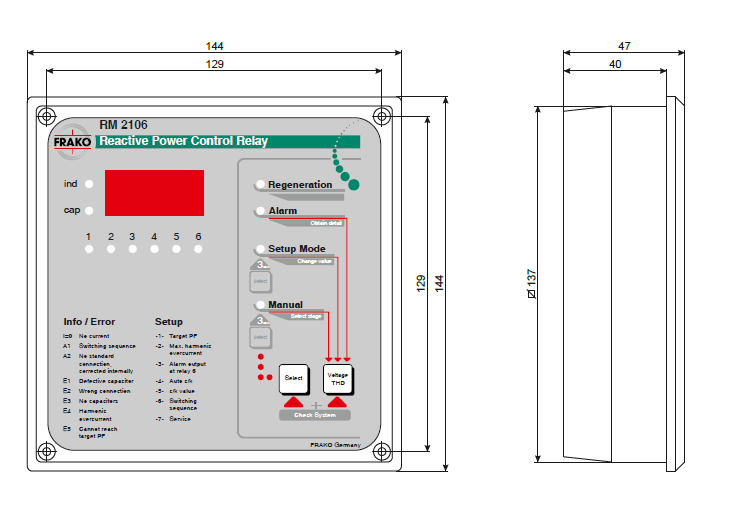 رگولاتور خازنی فراکو | نت الکتریک | RM2106 | RM2112 | کنترلر بانک خازنی ...